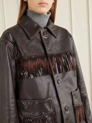 Polo Ralph Lauren Fringed Leather Jacket