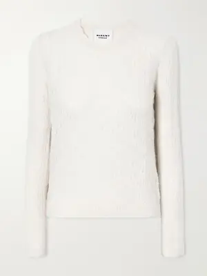 MARANT ETOILE Obeline Wool-blend Crochet Sweater - Neutrals