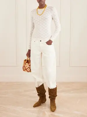 MARANT ETOILE Obeline Wool-blend Crochet Sweater