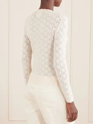 MARANT ETOILE Obeline Wool-blend Crochet Sweater