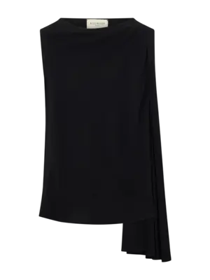 KALLMEYER Floriana Ruched Jersey Tank - Black
