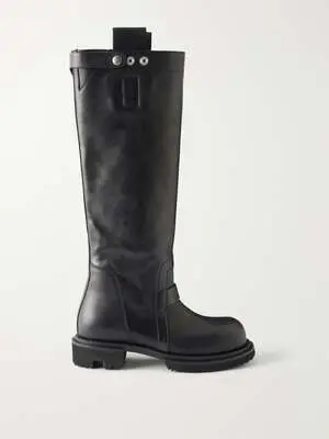 Rick Owens Leather Knee-high Boots - Black