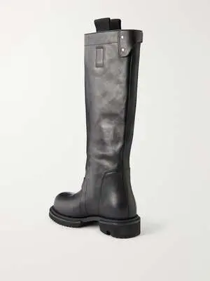 Rick Owens Leather Knee-high Boots