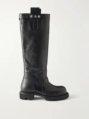 Rick Owens Leather Knee-high Boots - Black