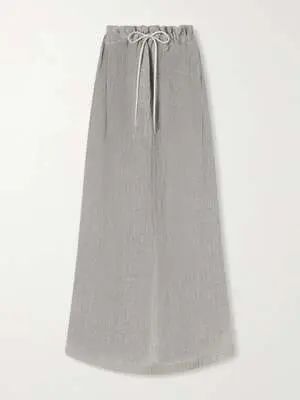 KALLMEYER Regina Linen-blend Gauze Midi Skirt
