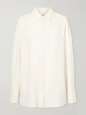 KALLMEYER Mollie" Sequin-embellished Striped Twill Shirt - Neutrals