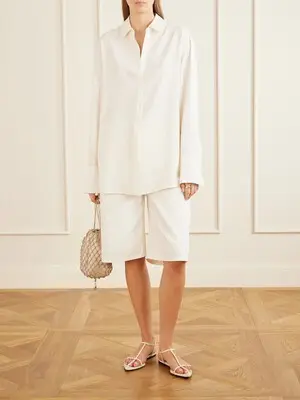 KALLMEYER Mollie" Sequin-embellished Striped Twill Shirt - Neutrals