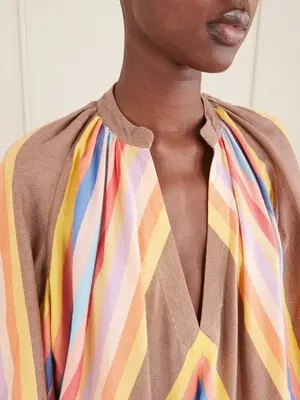 MARRAKSHI LIFE Striped Cotton Maxi Dress