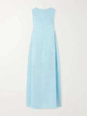 MARRAKSHI LIFE The Column Cotton Maxi Dress - Blue