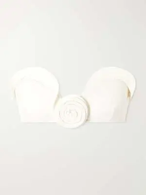 Magda Butrym Appliquéd Stretch-jersey Bikini Top