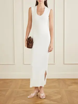 Stella McCartney Ribbed Jersey Midi Dress