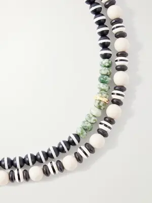 ROXANNE ASSOULIN Agate And Coconut Shell Beaded Necklaces
