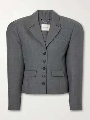 Magda Butrym Wool Blazer - Light Gray