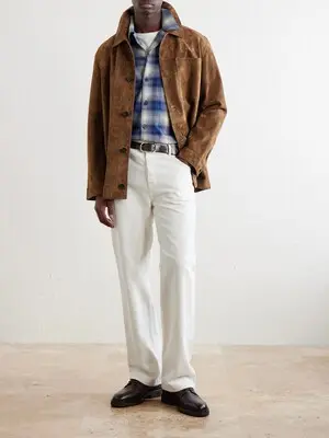 Ralph Lauren Purple Label Checked Cotton And Cashmere-blend Shirt