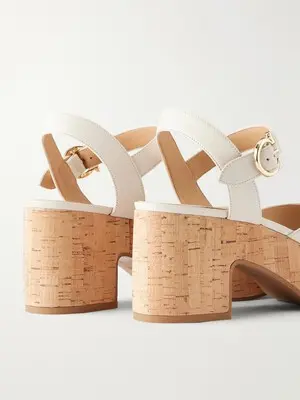 FERRAGAMO Nerea 90 Leather Platform Sandals