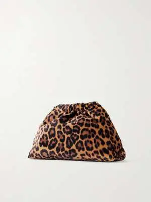 Stella McCartney Falabella Mini Leopard-print Velvet Drawstring Bag