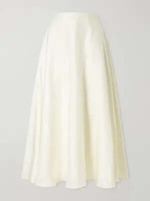 Cult Gaia Cyrene Silk-twill Midi Skirt