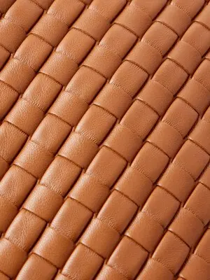 Bottega Veneta Maxi Veneta Intrecciato Leather Shoulder Bag - Brown