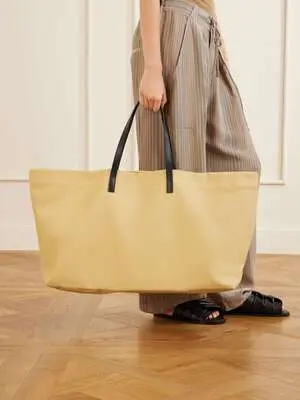 KALLMEYER Cottage Leather-trimmed Canvas Tote