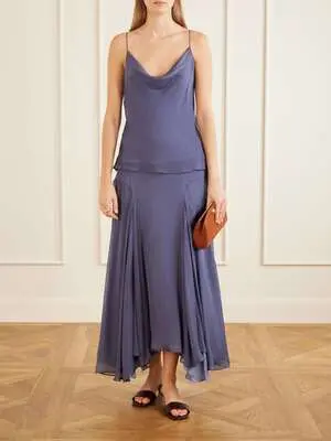 KALLMEYER Alyse Silk-chiffon Midi Dress