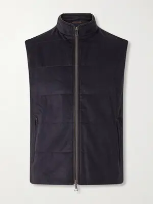N.peal Belgravia Cashmere Vest With Cotton Trim