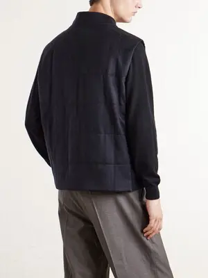 N.peal Belgravia Cashmere Vest With Cotton Trim