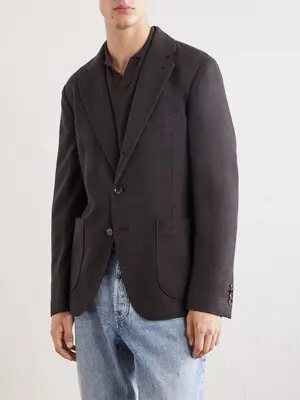 Brioni Houndstooth Cashmere Blazer