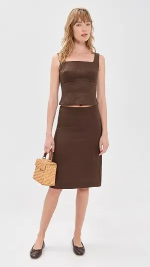REFORMATION Fleur Linen Skirt