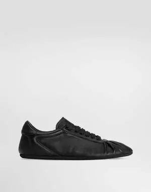 Dolce & Gabbana Soft Ballet Sneakers In Calfskin - Black