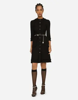 Dolce & Gabbana Raschel Tweed Midi Dress