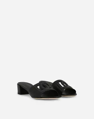 Dolce & Gabbana Calfskin Sliders With Dg Logo