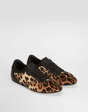 Dolce & Gabbana Leo Pony Hair Ballet Sneakers - Print
