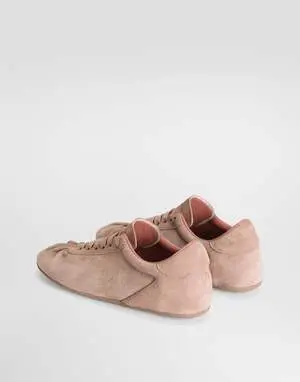 Dolce & Gabbana Soft Ballet Sneakers In Split Calfskin