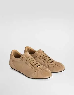 Dolce & Gabbana Split Calfskin Ballet Sneakers - Beige