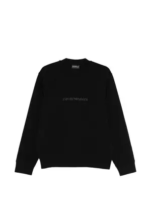 Emporio Armani Logo Cotton Sweatshirt - Black