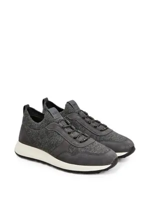 TOD'S Leather And Knit Sneakers
