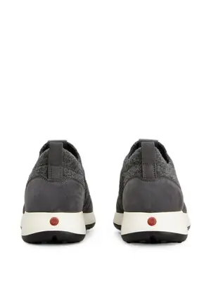 TOD'S Leather And Knit Sneakers