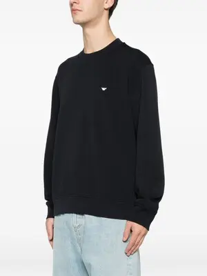 Emporio Armani Cotton Crewneck Sweatshirt With Logo Detail