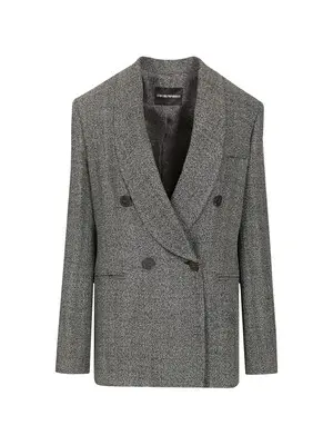 Emporio Armani Double-breasted Jacket - Black