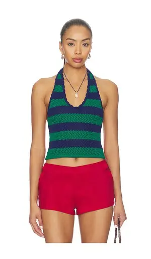 SEROYA Skyla Crochet Top In Multi
