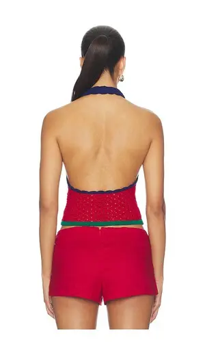 SEROYA Skyla Crochet Top In Multi
