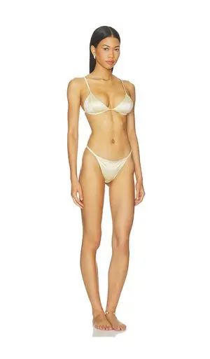 NIIHAI The Del Satin Bikini In Beige