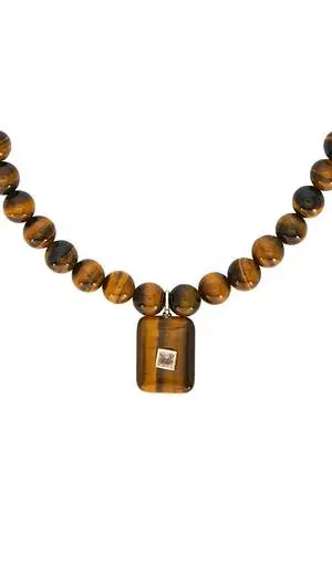 Shashi Tiger Eye Pendant Necklace