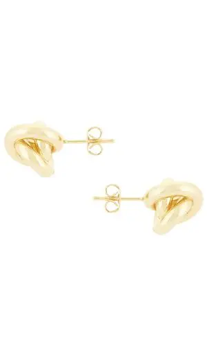 Shashi Knot Stud Earrings In Metallic
