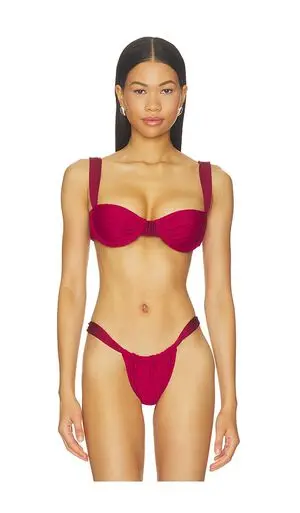 VDM Margot Underwire Top In Burgundy