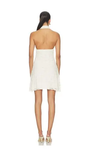 Steve Madden Lace Halterneck Dress With Slit