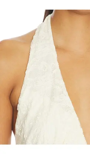 Steve Madden Lace Halterneck Dress With Slit