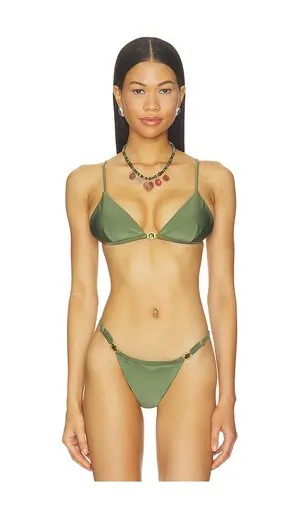 BANANHOT Emi-lynn Bikini Top In Olive