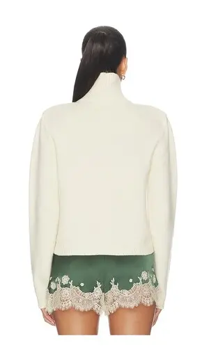 RÓHE Statement Shoulder Cropped Turtleneck Sweater