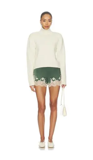 RÓHE Statement Shoulder Cropped Turtleneck Sweater